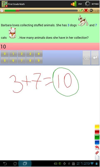 First Grade Math Free Android App Review: Learn & Evaluate Math Skills ...