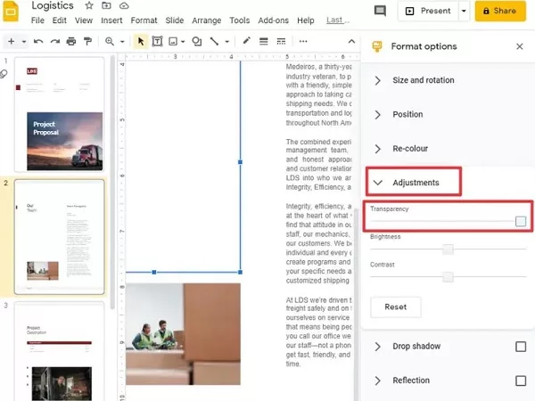 How to Make an Image Transparent in Google Slides - Digital Conqueror